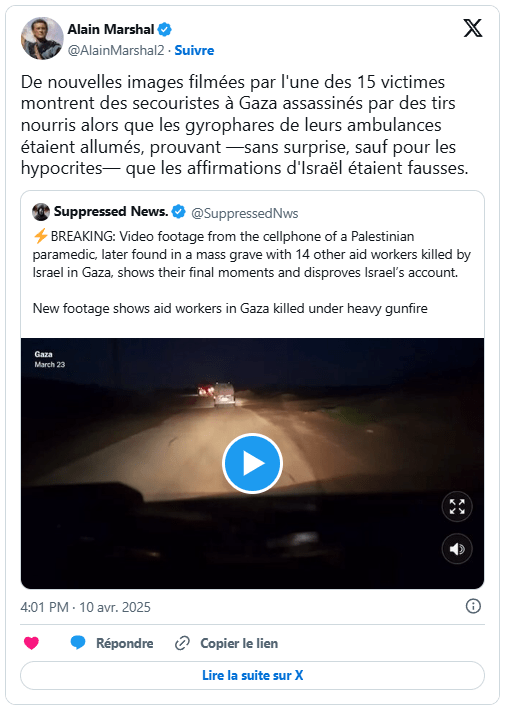 A Gaza, Israël détruit méthodiquement le système de santé – Le Blog d'Alain Marshal